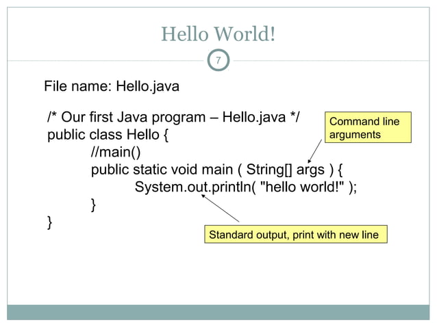 Presentation to java | PPT