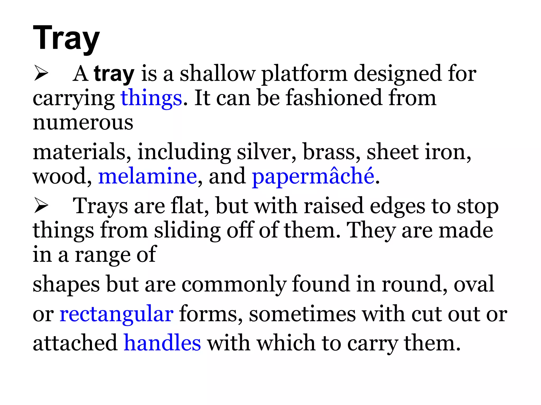 Presentation in types of service ware | PPTX