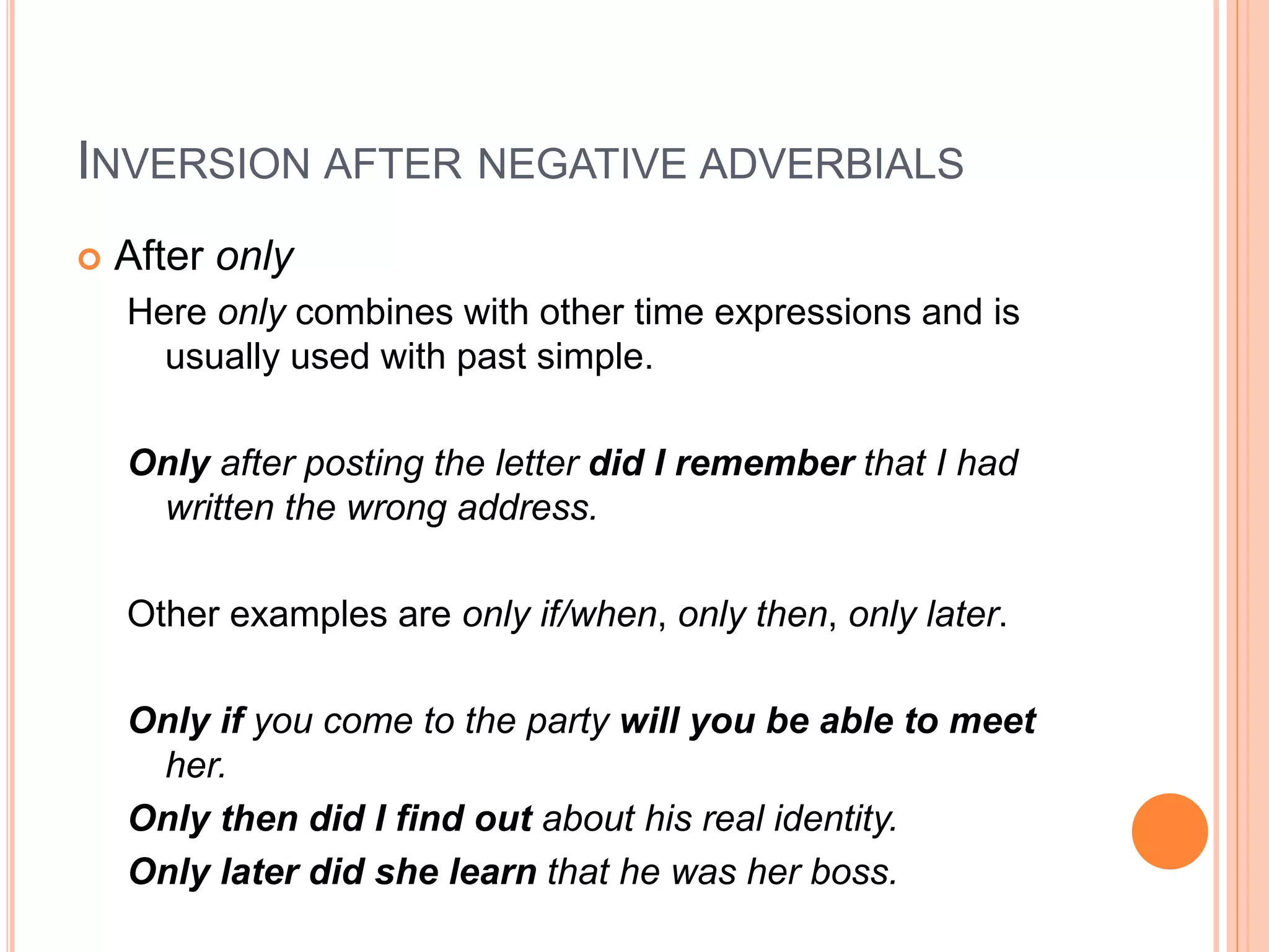 How to add emphasis: inversions | PPSX