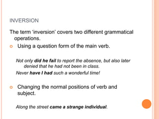 How to add emphasis: inversions | PPSX