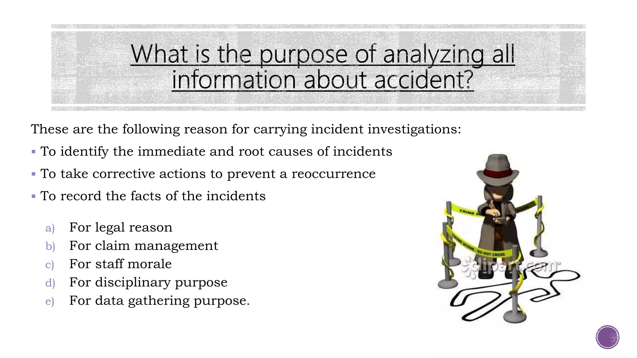 Investigation recording and reporting | PPTX