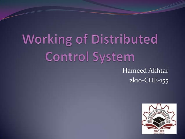 Working Of Dcs Systems Pptx Computing Technology And Computing