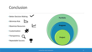 The Multi Project Environment : Program and Portfolio Management | PPT