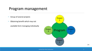 The Multi Project Environment : Program and Portfolio Management | PPT
