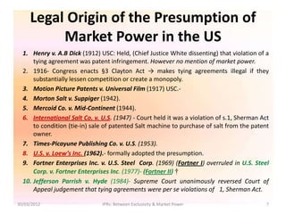 Intellectual Property Rights: Between Exclusivity and Market Power | PPTX