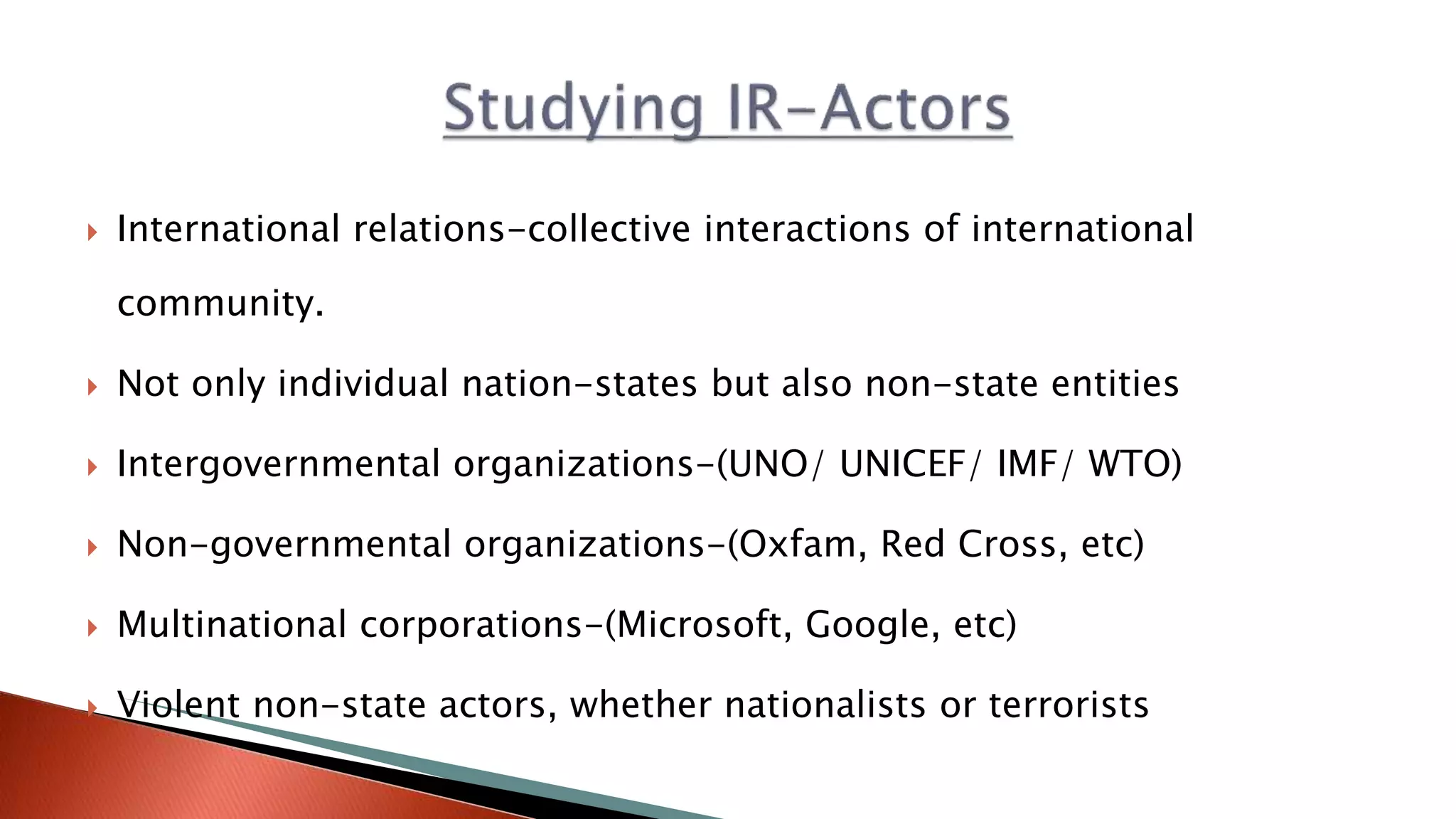 International Relations: Definition, History & Scope | PPTX