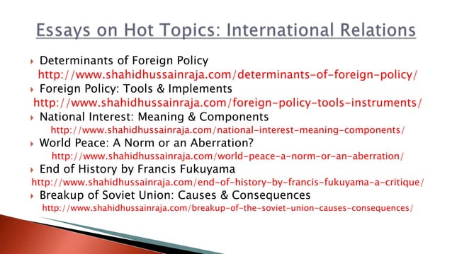 International Relations: Definition, History & Scope | PPTX | Non ...