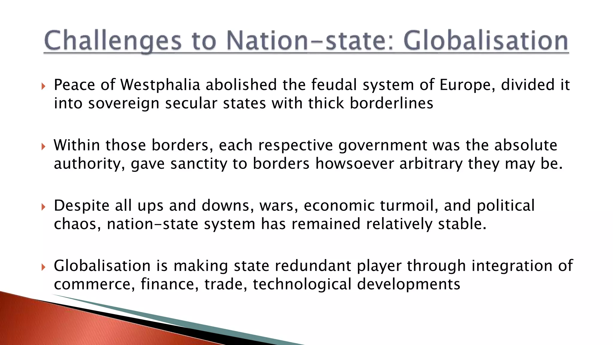 Modern Nation-state System: Challenhes & Prospects | PPTX