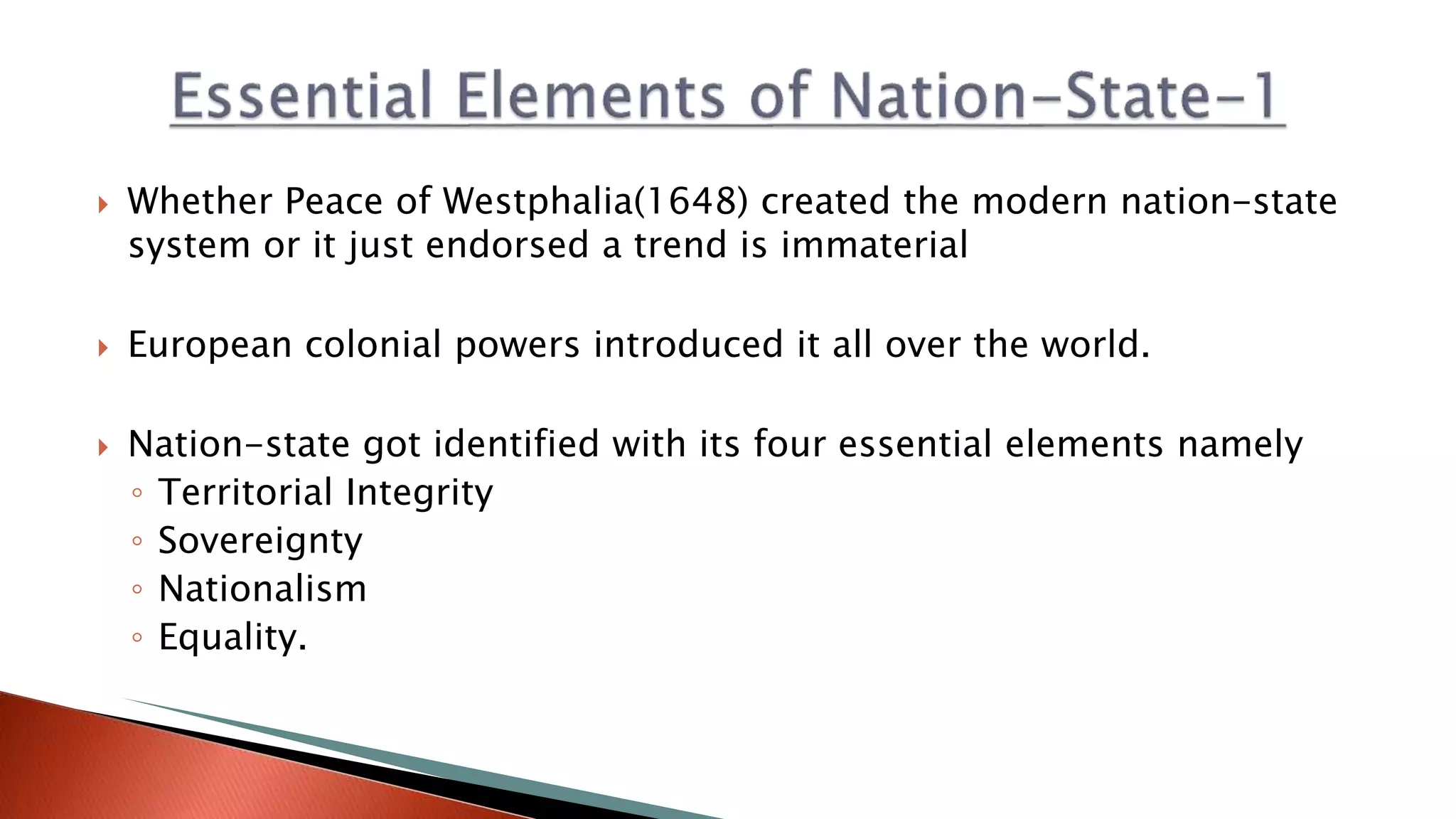 Modern Nation-state System: Challenhes & Prospects | PPTX