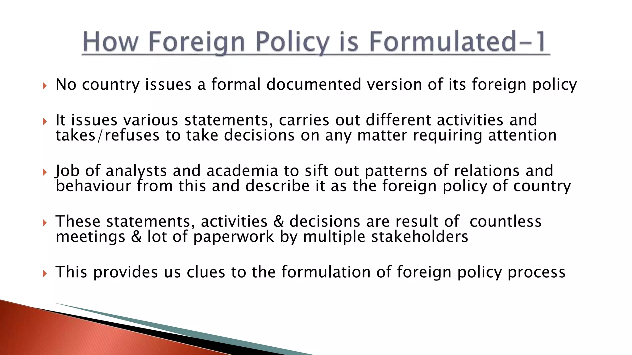 Foreign Policy: Basic Concepts & Terms | PPT