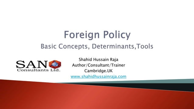 Foreign Policy: Basic Concepts & Terms | PPTX