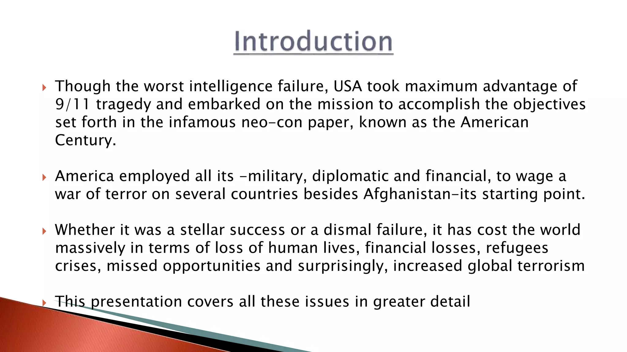 America's War on Terror: Causes & Consequences | PPTX | Terrorism | Sensitive Topics