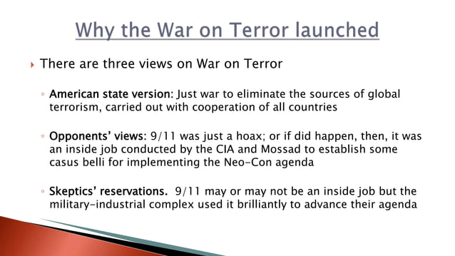 America's War on Terror: Causes & Consequences | PPTX | Terrorism ...