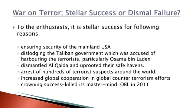 America's War on Terror: Causes & Consequences | PPTX | Terrorism ...