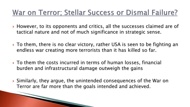 America's War on Terror: Causes & Consequences | PPTX | Terrorism ...