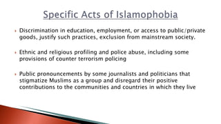Islamophobia: Challenges & Response | PPTX