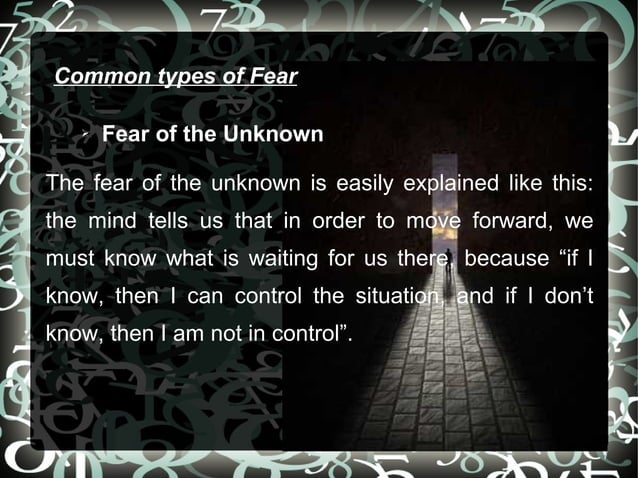 Fear | ODP | Mental Health | Diseases and Conditions