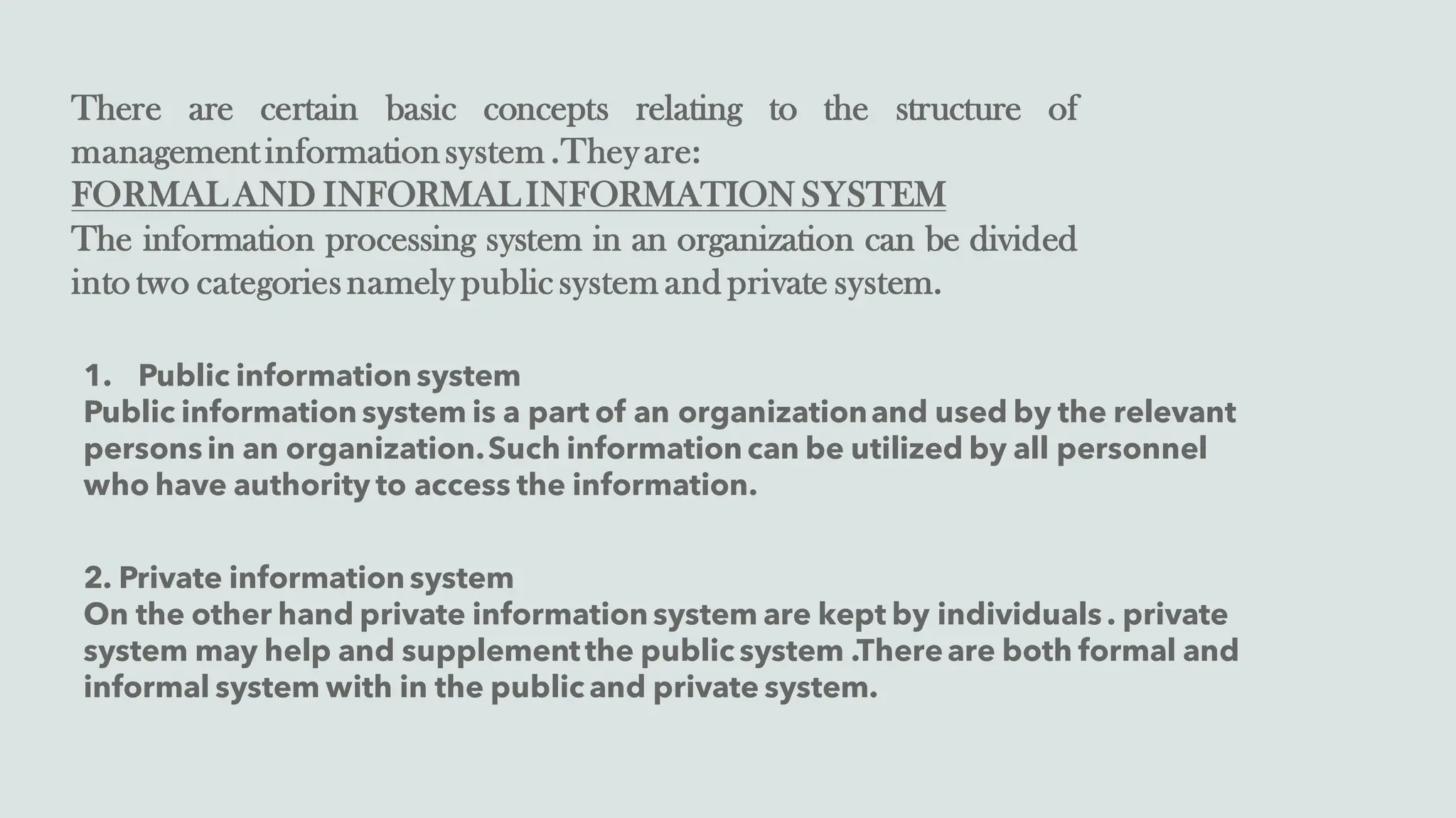 Management information system features function characteristics | PPT