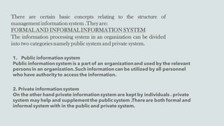 Management information system features function characteristics | PPT