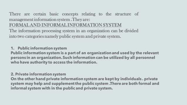 Management information system features function characteristics | PPT