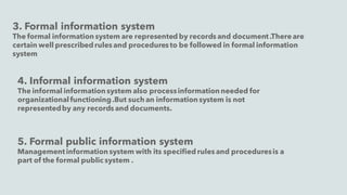 Management information system features function characteristics | PPT