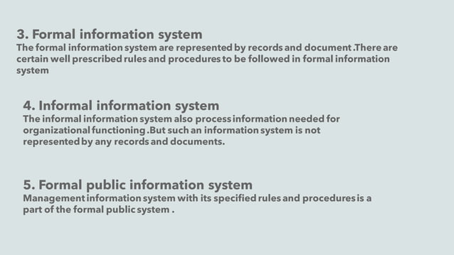 Management information system features function characteristics | PPT