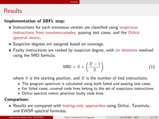 Combining Model Checking and Spectrum-Based Fault Localization with Multiple Counterexamples | PPT