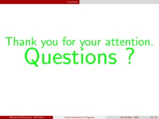 Combining Model Checking and Spectrum-Based Fault Localization with Multiple Counterexamples | PPT