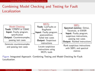 Combining Model Checking and Spectrum-Based Fault Localization with Multiple Counterexamples | PPT