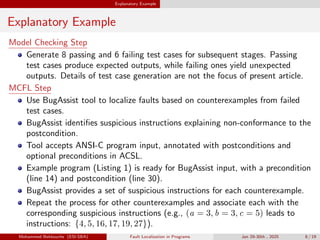 Combining Model Checking and Spectrum-Based Fault Localization with Multiple Counterexamples | PPT