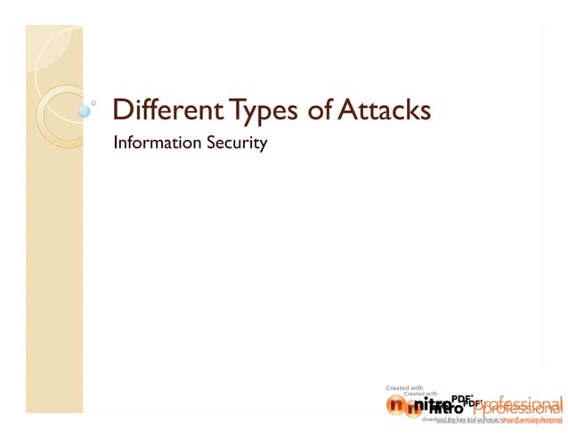 Different types of attacks | PPT