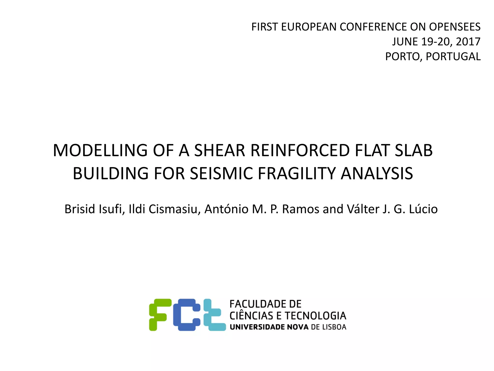 Modelling of a shear reinforced flat slab building for seismic fragility analysis | PDF