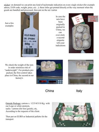 Presentation italian garlic company | PDF