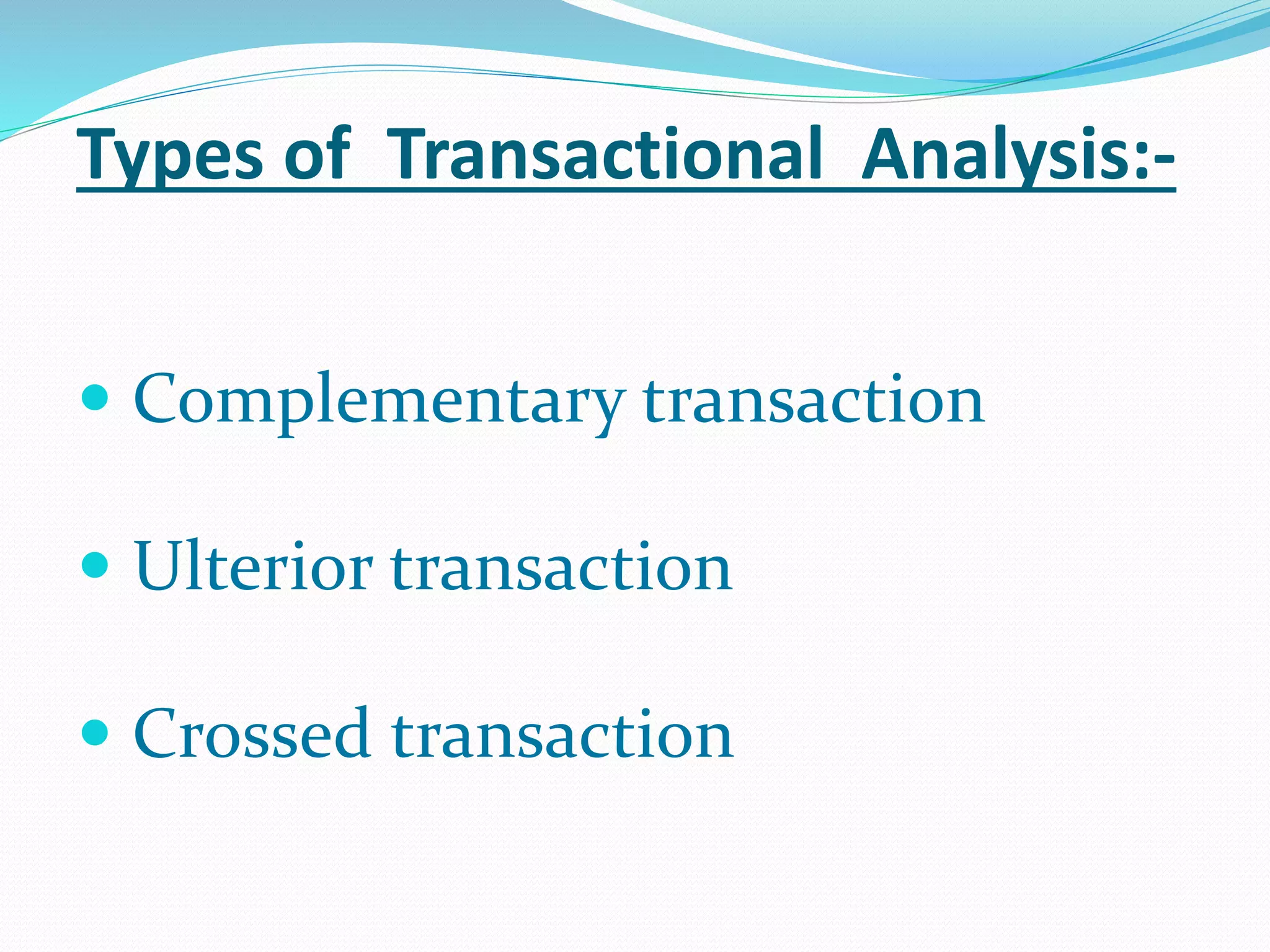 transactional analysis | PPTX