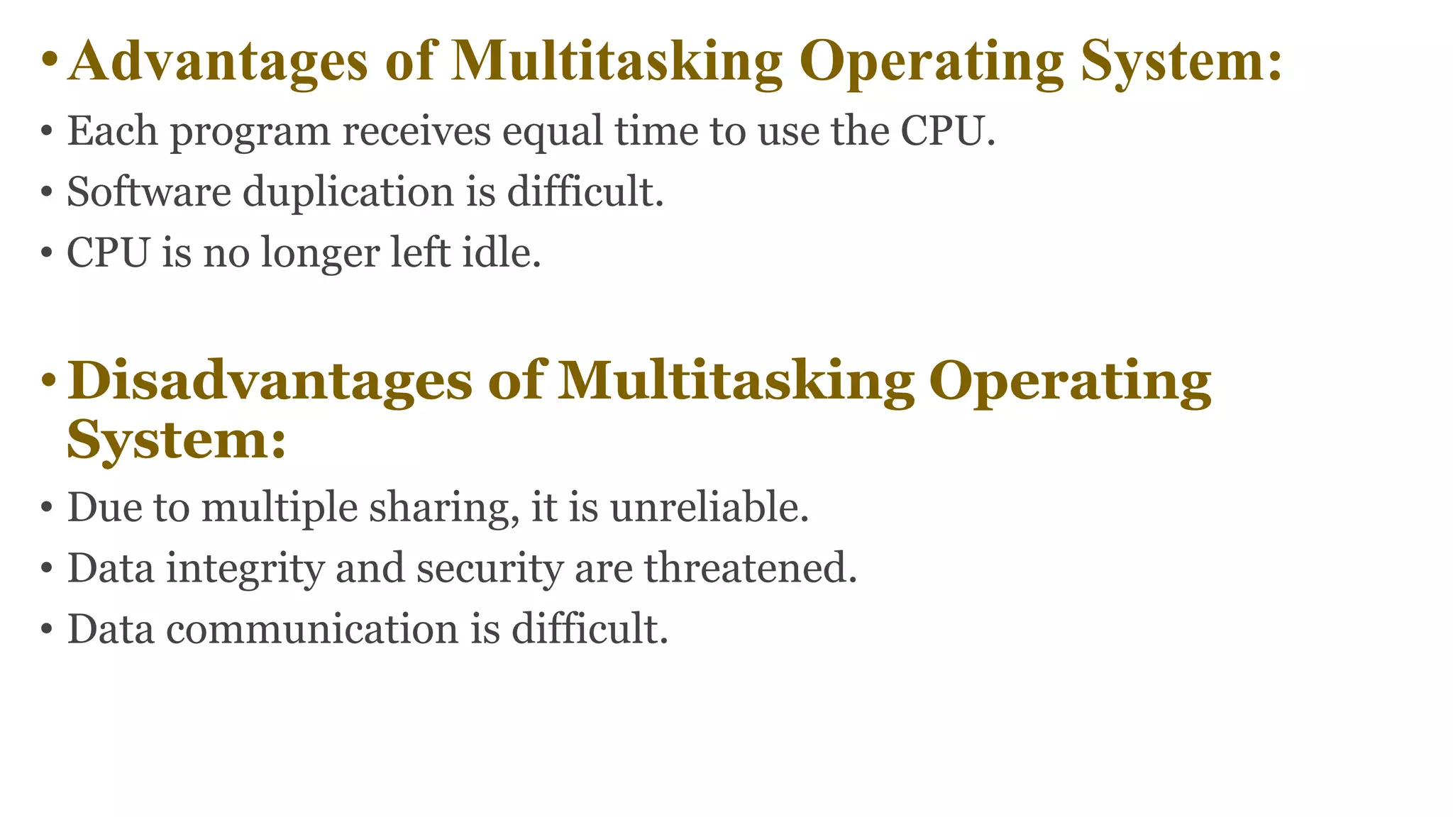 Operating System-Types-Examples-Advantages & disadvantages | PPT Operating System-Types-Examples-Advantages & disadvantages | PPT