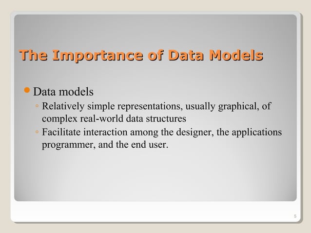 data modeling and models | PPT | Databases | Computer Software and Applications