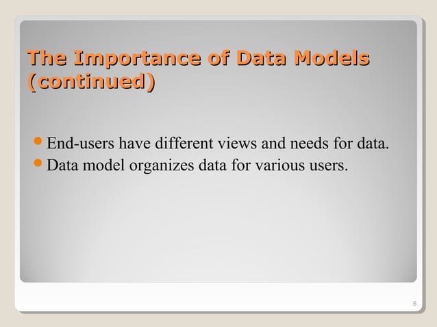 data modeling and models | PPT | Databases | Computer Software and Applications