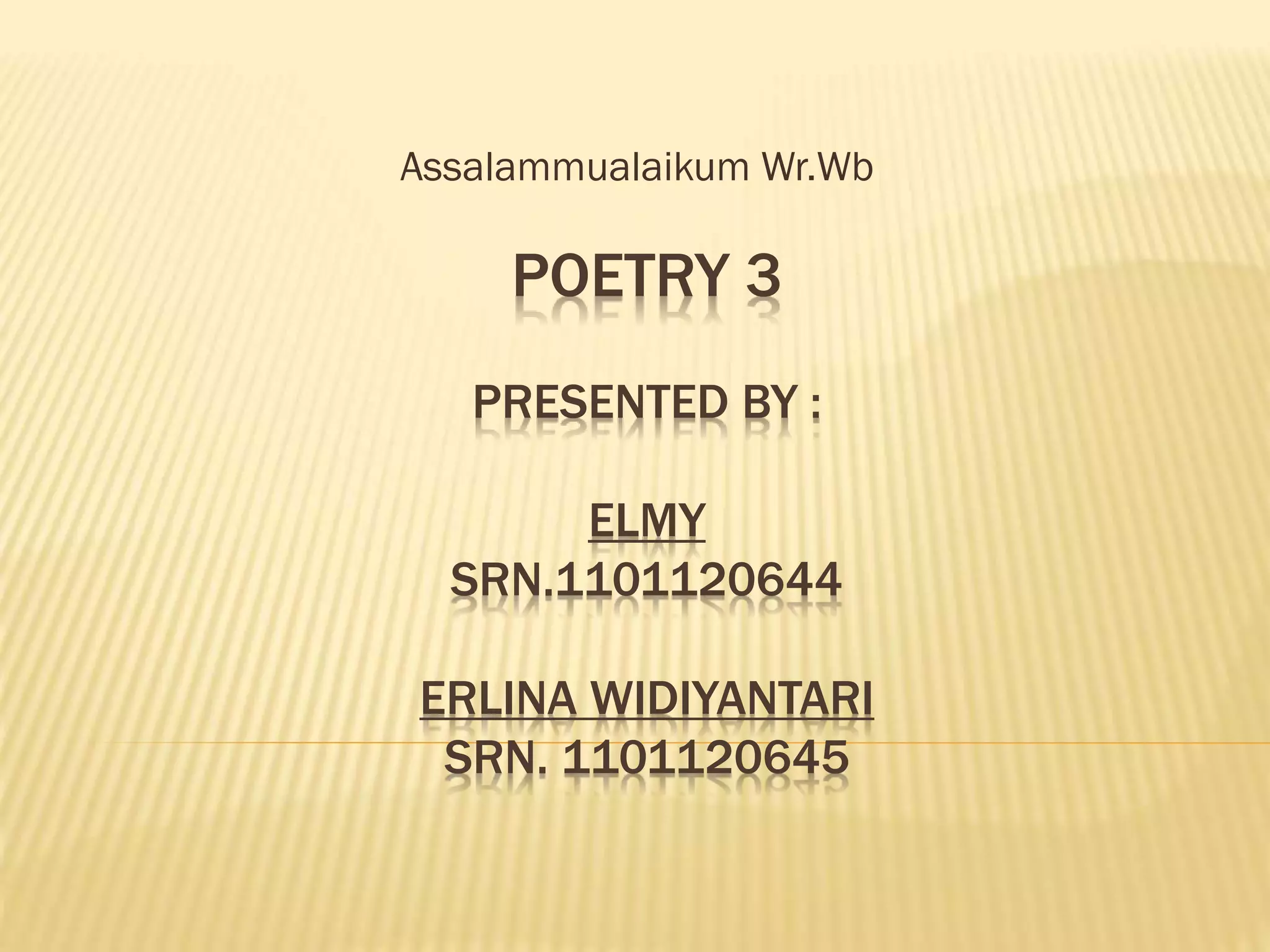 AMBIGUITY- POETRY 3_Presentation Introduction To Literature (ITL) | PPT