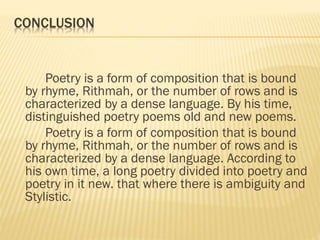 AMBIGUITY- POETRY 3_Presentation Introduction To Literature (ITL) | PPT
