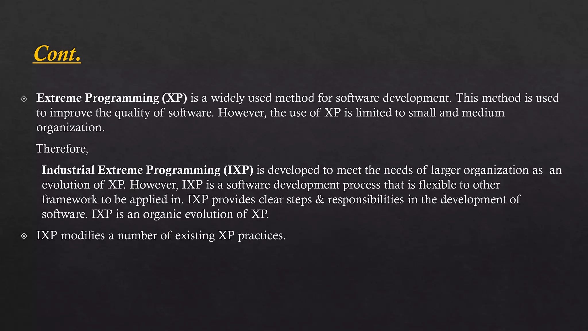 Industrial Extreme Programming | PPT