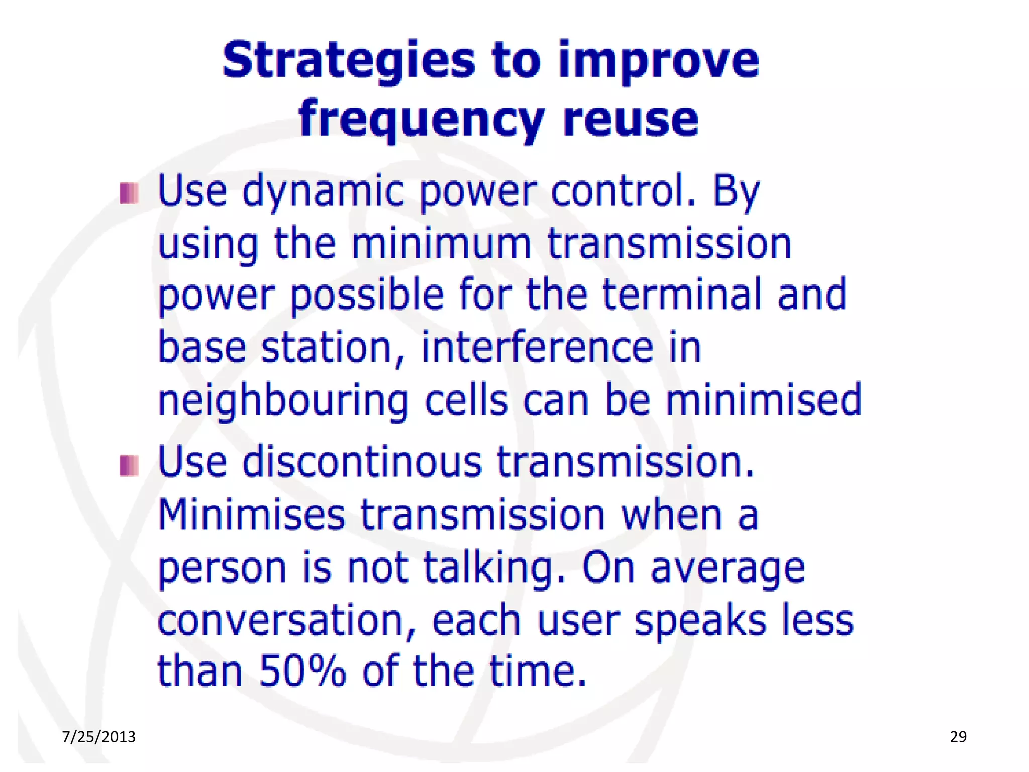 GSM, Cell Planning & Frequency Reuse | PPTX