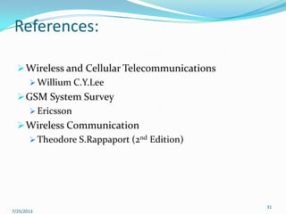 GSM, Cell Planning & Frequency Reuse | PPTX