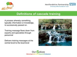 Training Initiative of Developing a Cascade Model of Training in Person ...