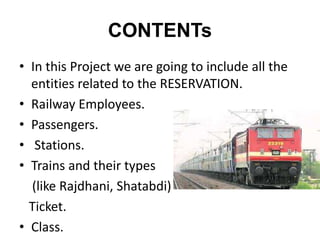 Presentation on Railway Management System | PPTX