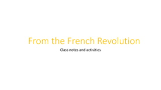 The French Revolution Grade 10. | PPTX