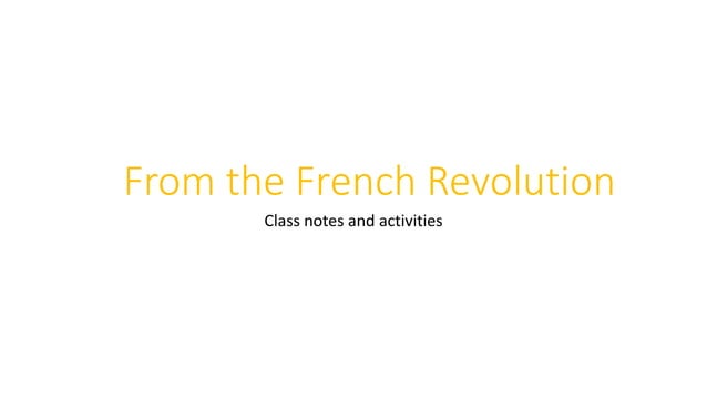 The French Revolution Grade 10. | PPTX | Terrorism | Sensitive Topics