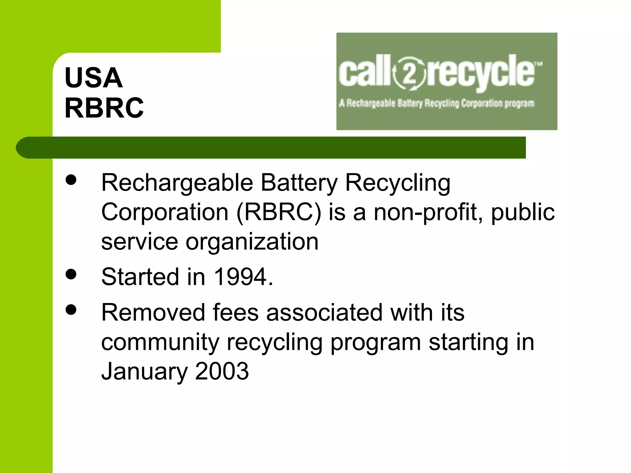 Battery recycling slide presentation | PPT