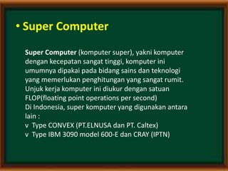 Jenis- jenis Komputer | PPTX
