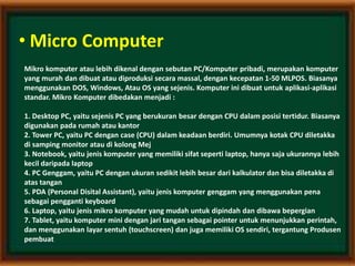 Jenis- jenis Komputer | PPTX