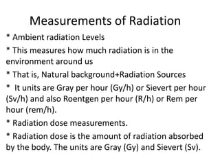 DEPARTMENT OF INDUSTRIAL CHEMISTRY/PETROCHEMICAL A SEMINAR ONRADIATION ...